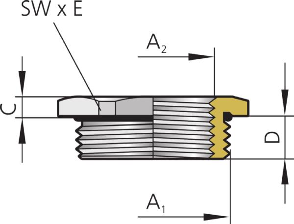 Reducer M25 -> M16 med O-ring